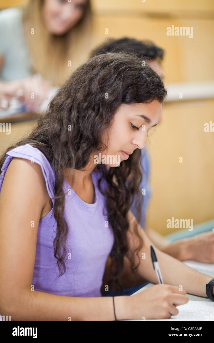 Portrait of a student writing Stock Photo - Alamy