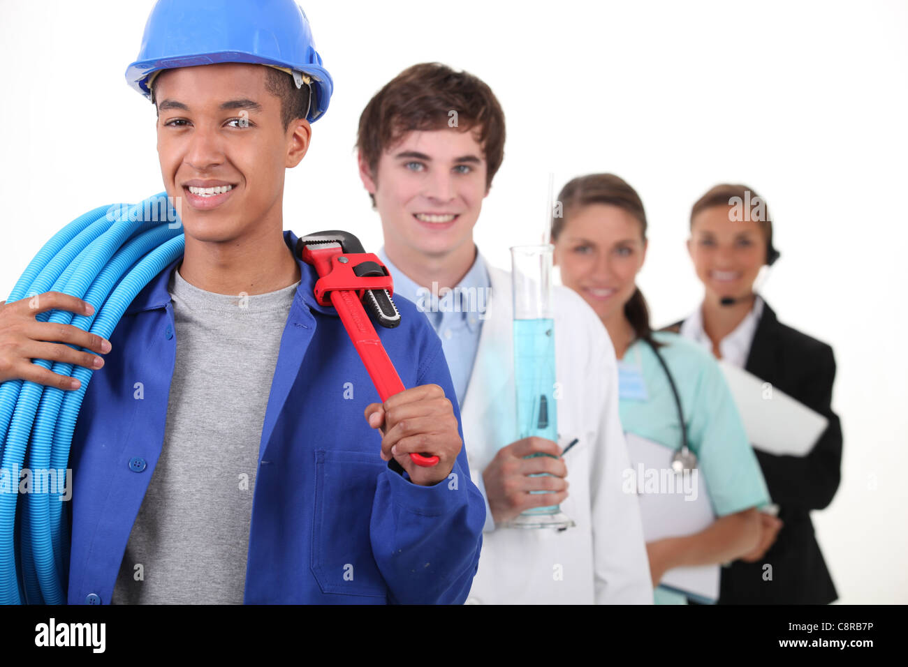 Four different career choices Stock Photo - Alamy