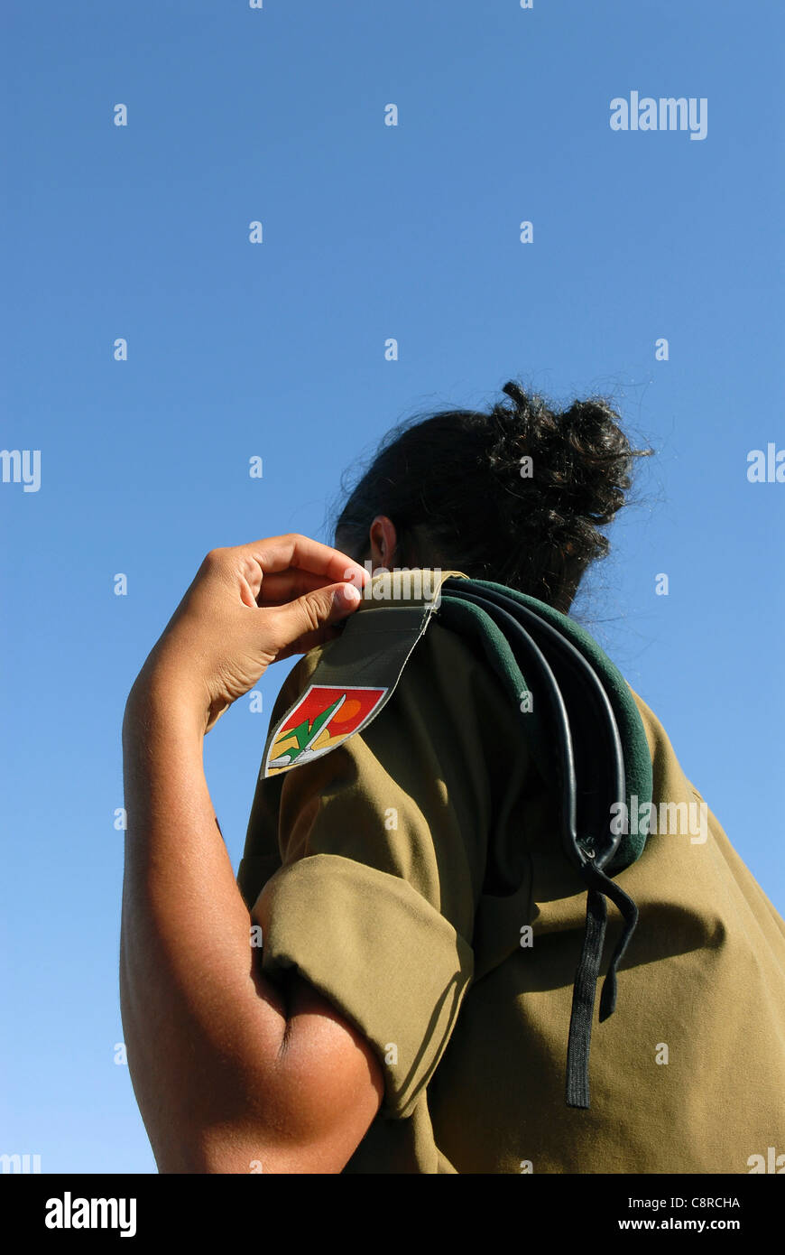 Female Israeli Soldiers at a marching out parade at the end of boot ...