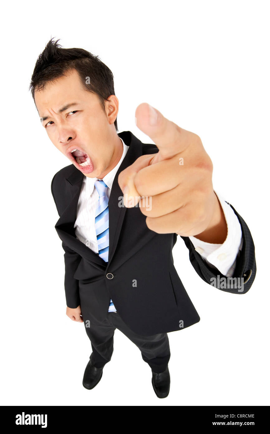 excited businessman pointing you Stock Photo - Alamy