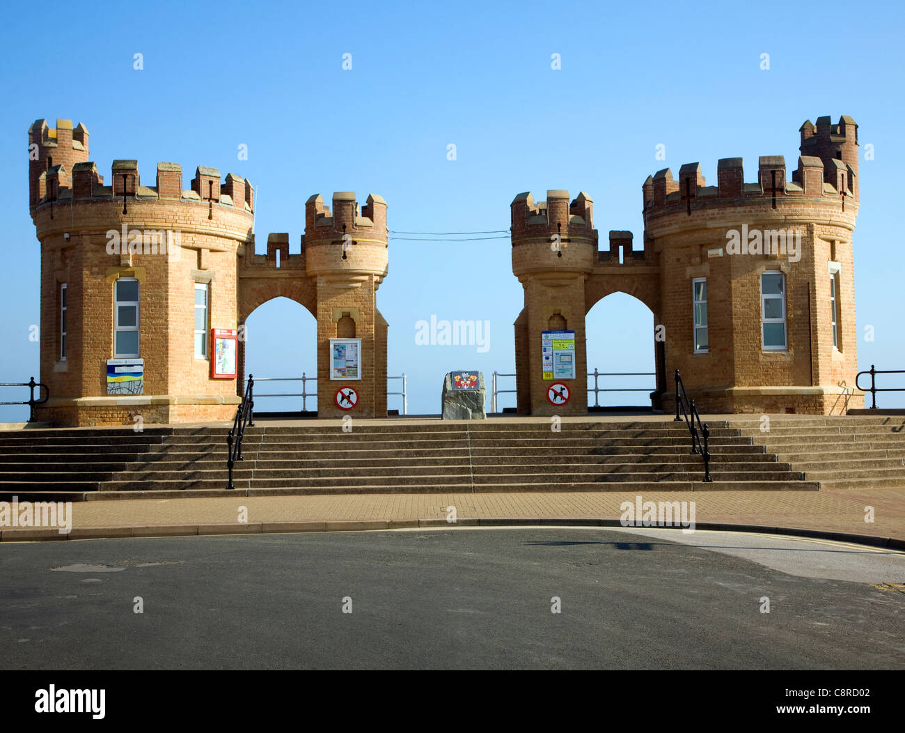 Pier Towers, Castle style building at Withernsea, Yorkshire, England ...