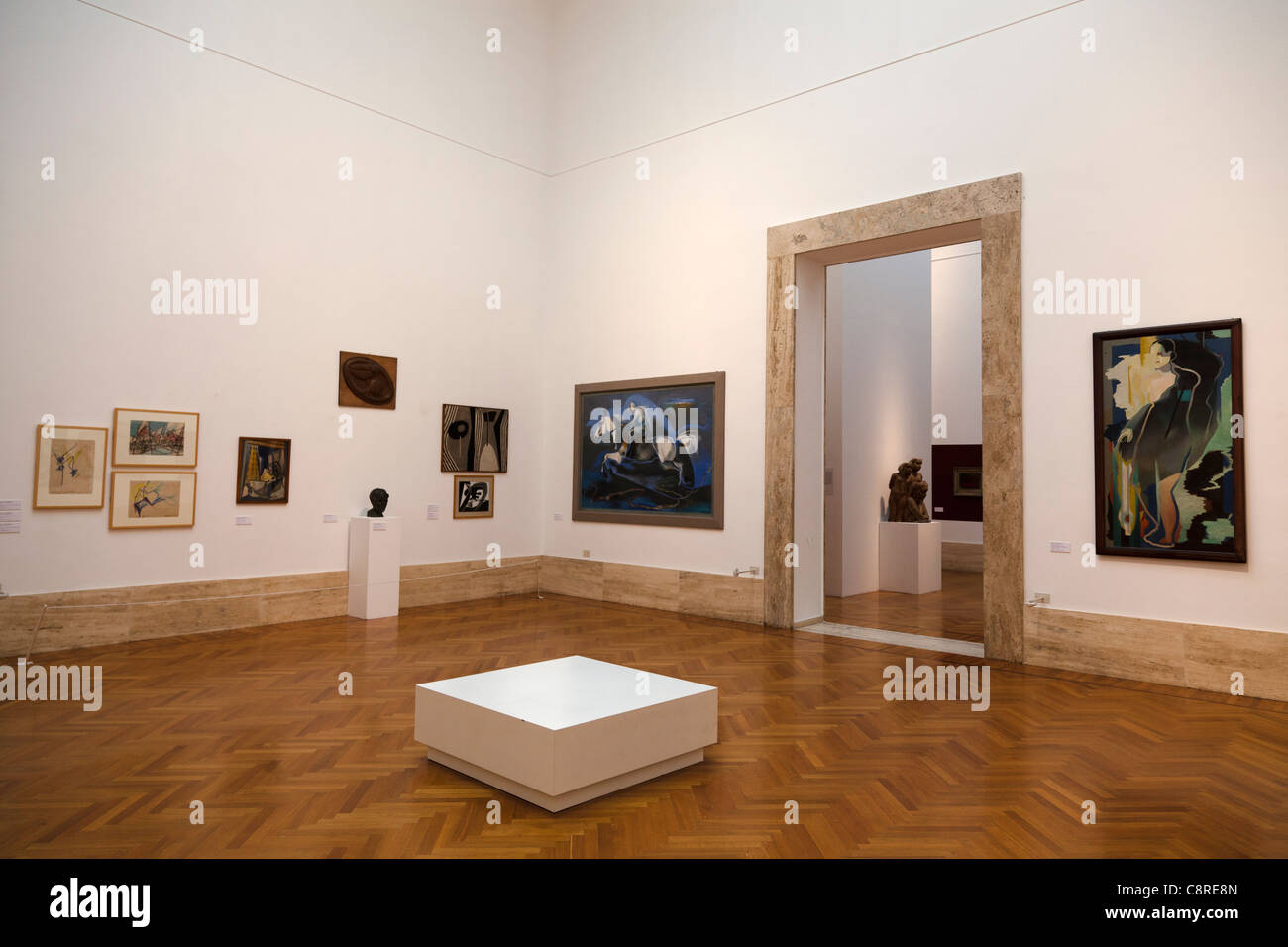 Galleries in the museum of modern art in Rome Stock Photo - Alamy