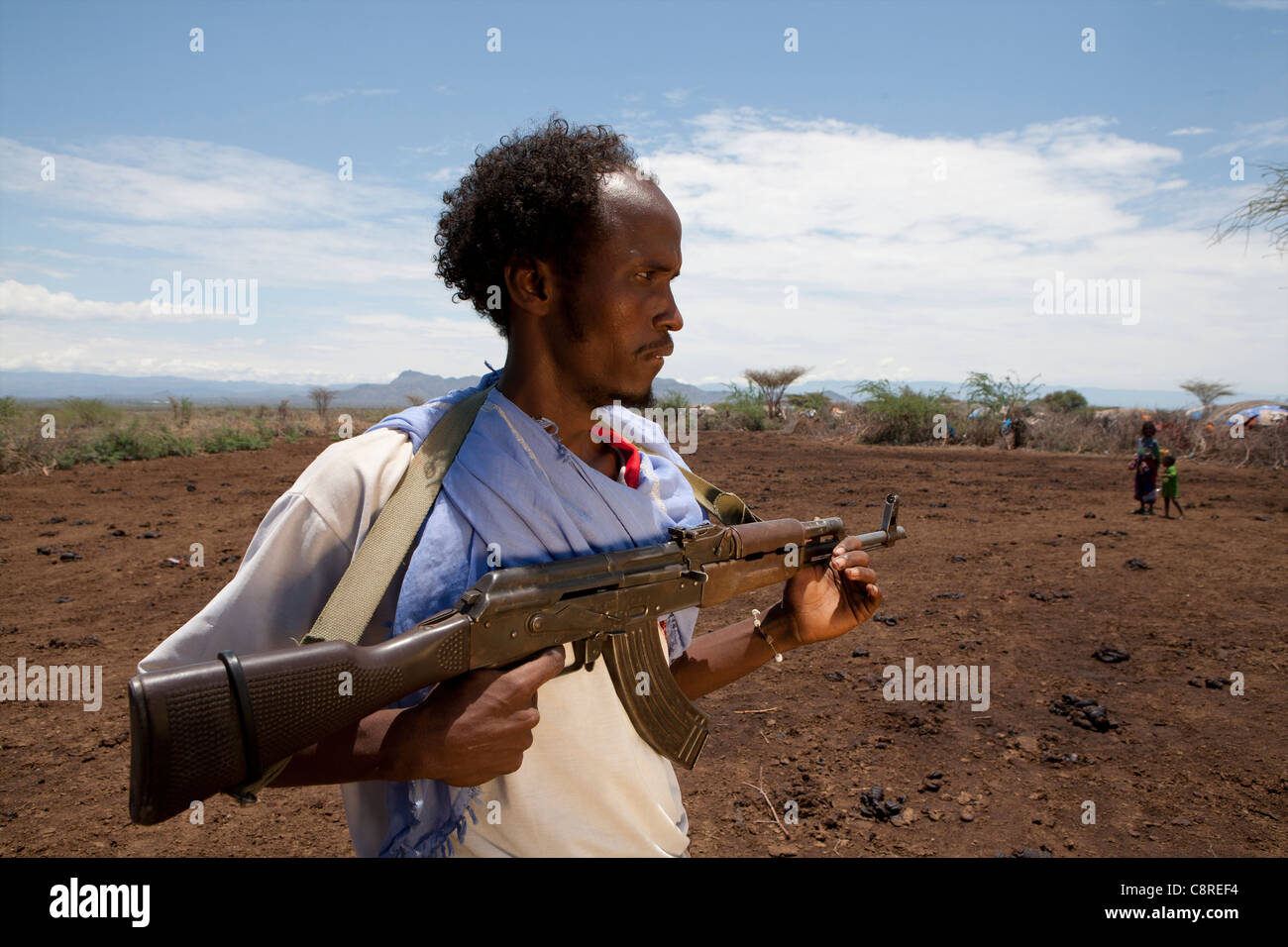 Ethiopian shepherd protects his herd with a gun Stock Photo - Alamy