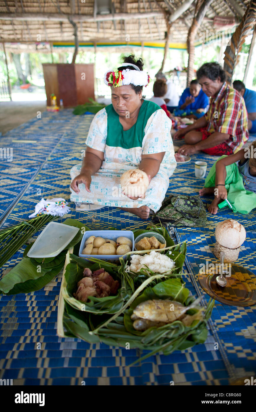 fish meal on TUvalu, island in the Pacific Stock Photo - Alamy
