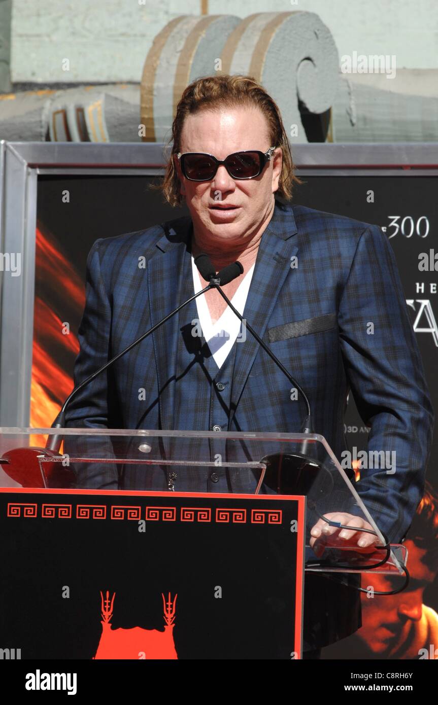 Mickey Rourke at the induction ceremony for Star on the Hollywood Walk ...