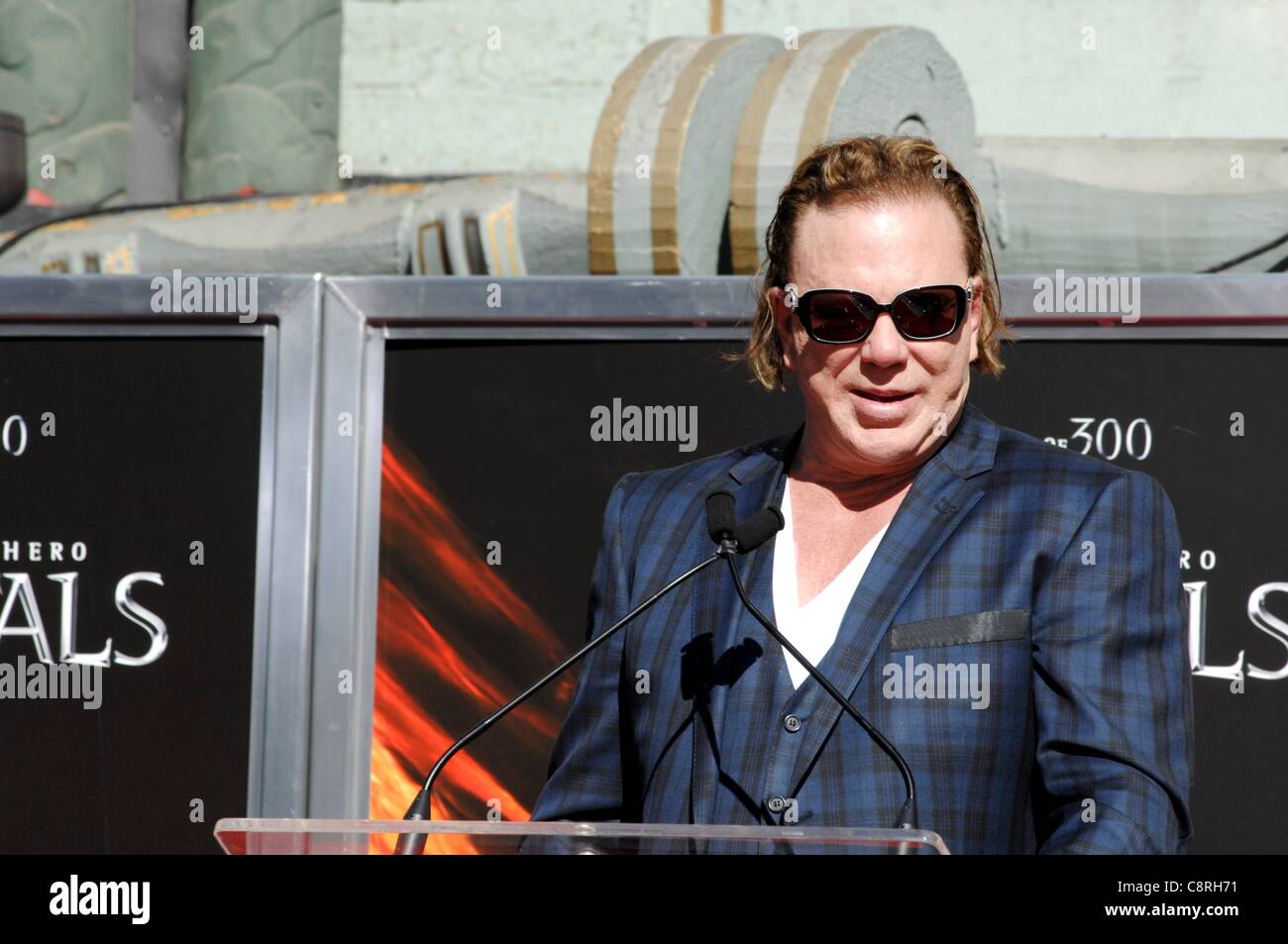 Mickey Rourke at the induction ceremony for Star on the Hollywood Walk ...