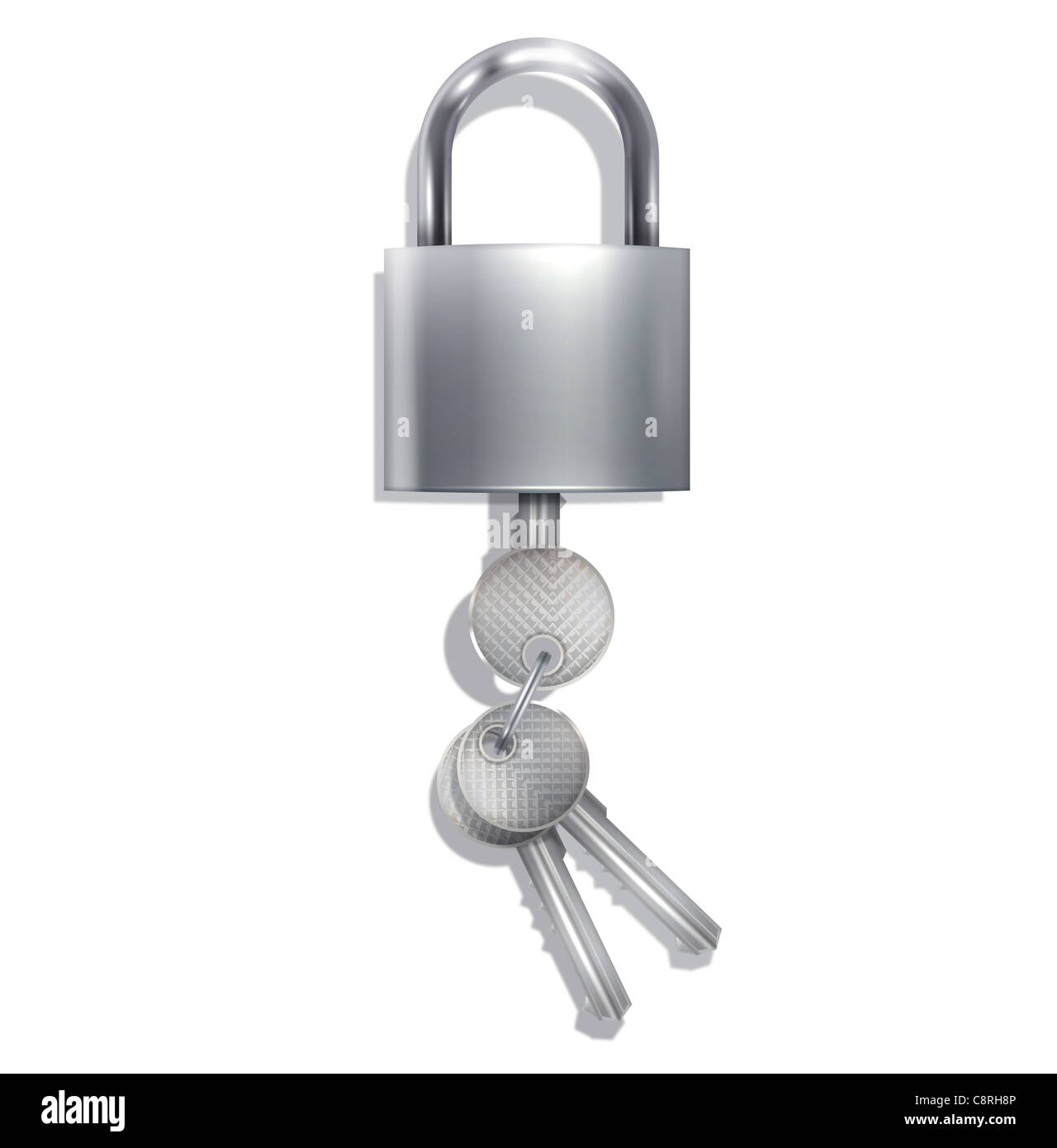 Illustration of lock and key Stock Photo - Alamy