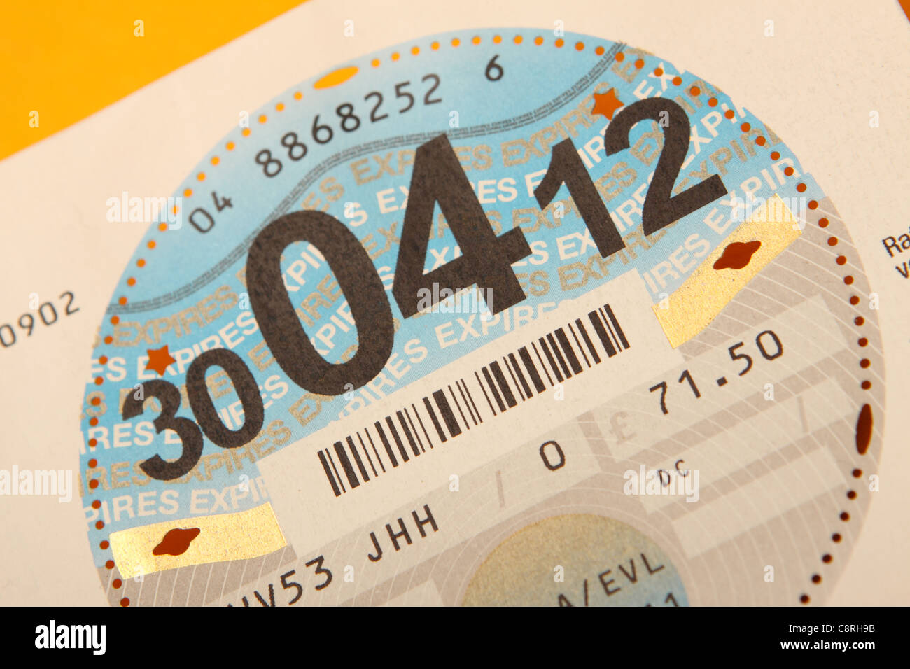 Vehicle tax disc hi-res stock photography and images - Alamy