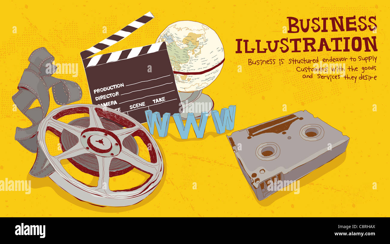 Illustration of multimedia Stock Photo - Alamy