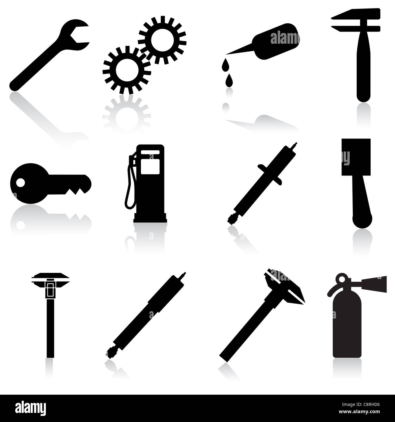 Auto Car Repair Service Icon Symbol Stock Photo - Alamy