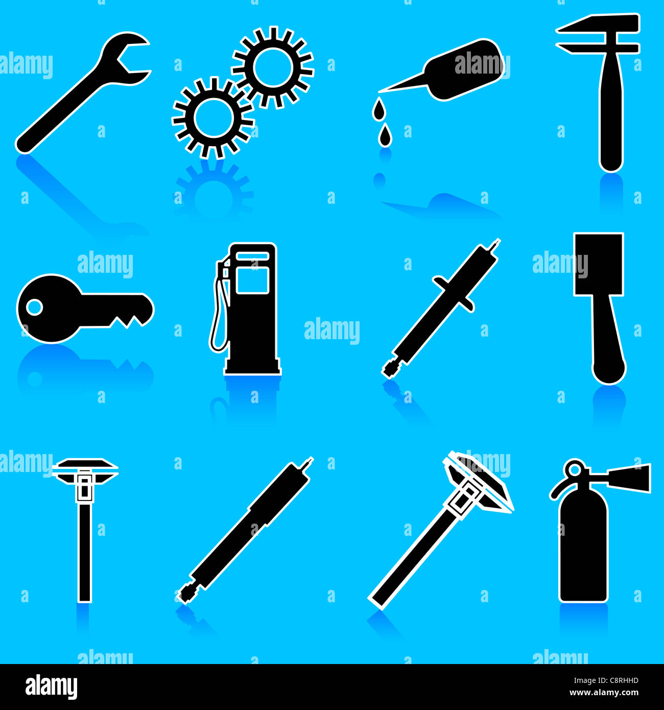 Auto Car Repair Service Icon Symbol Stock Photo - Alamy
