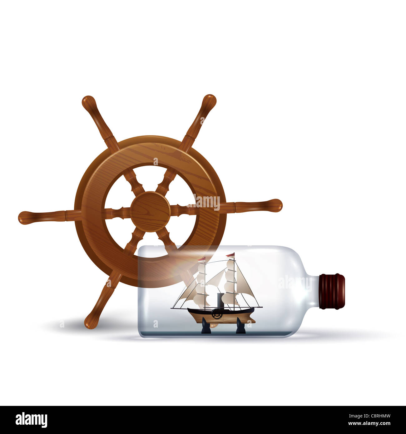 Ship in a bottle Cut Out Stock Images & Pictures - Alamy