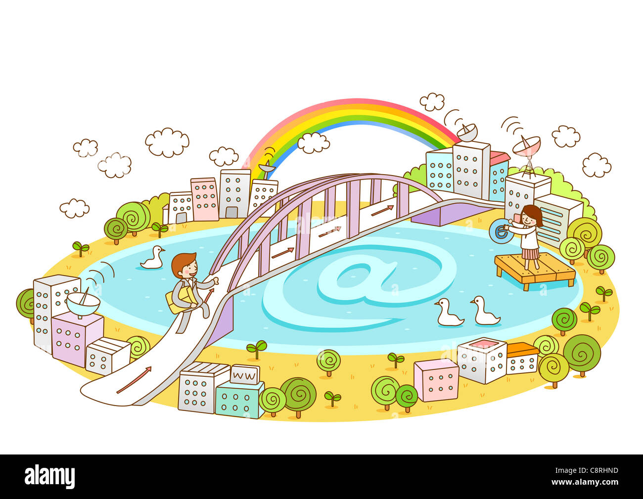Rainbow bridge sign hi-res stock photography and images - Alamy