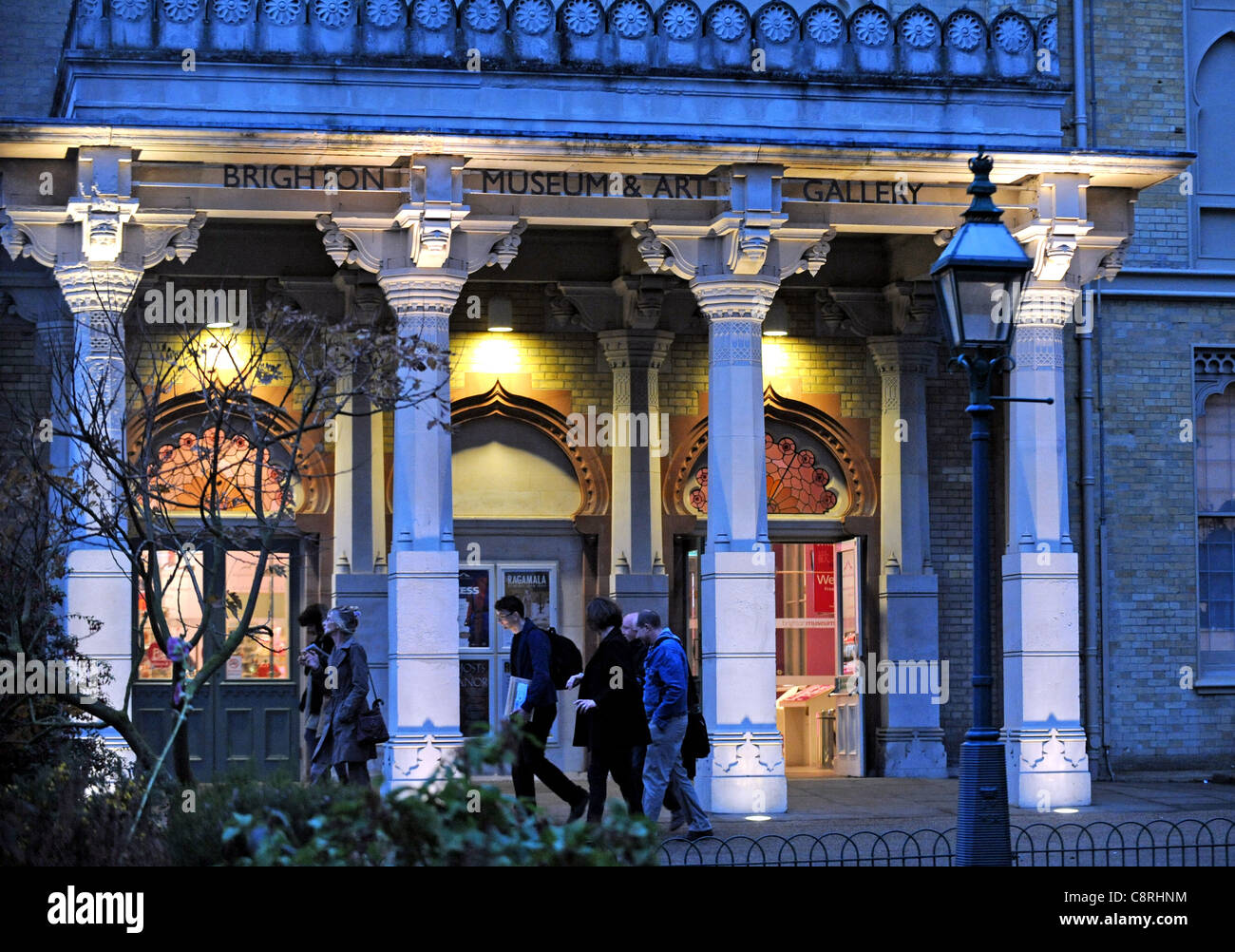 Brighton Museum and Art Gallery at dusk city centre UK Photograph taken ...