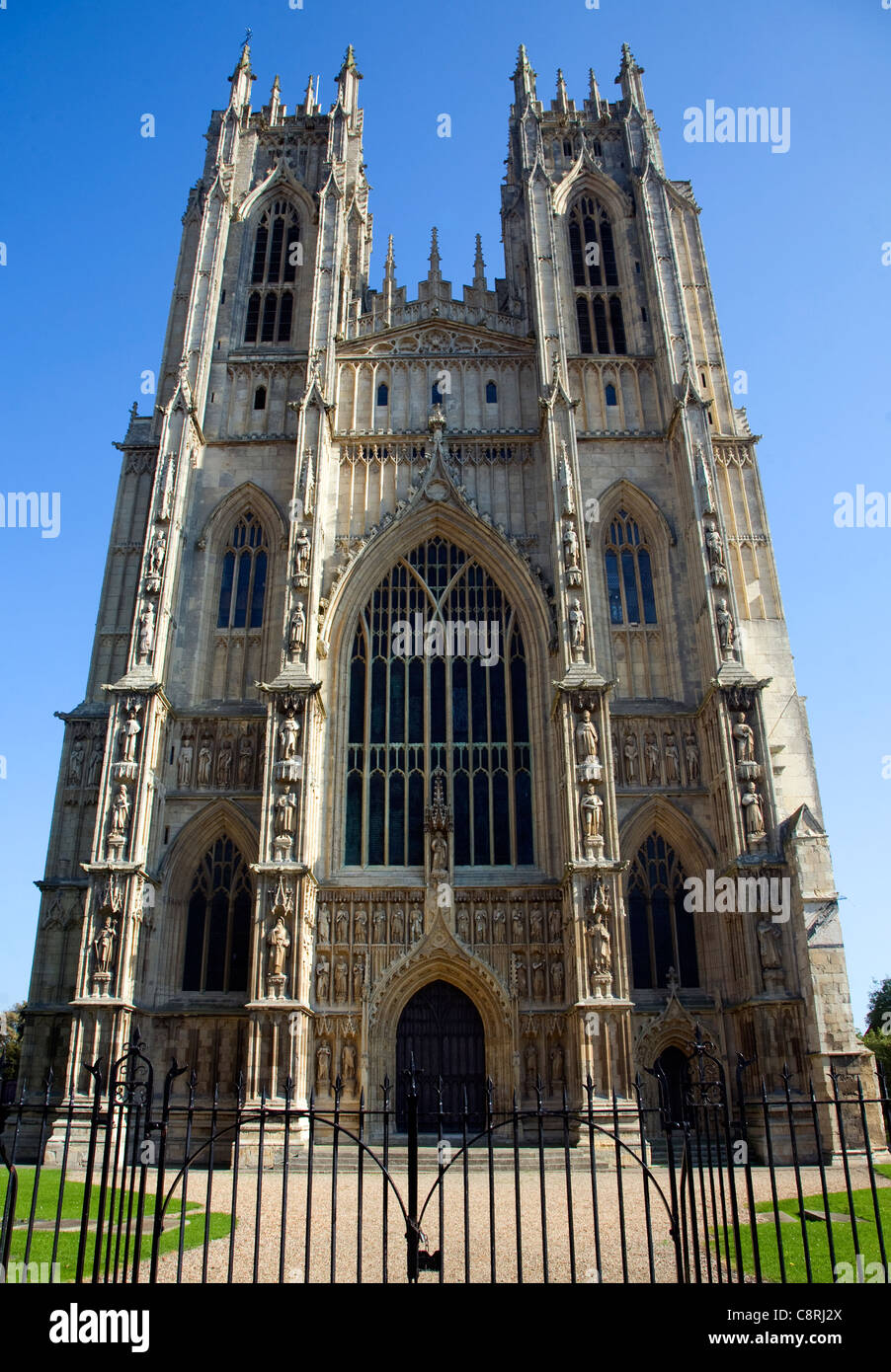 Frontage of Beverley Minster church, Beverley, Yorkshire, England Stock ...