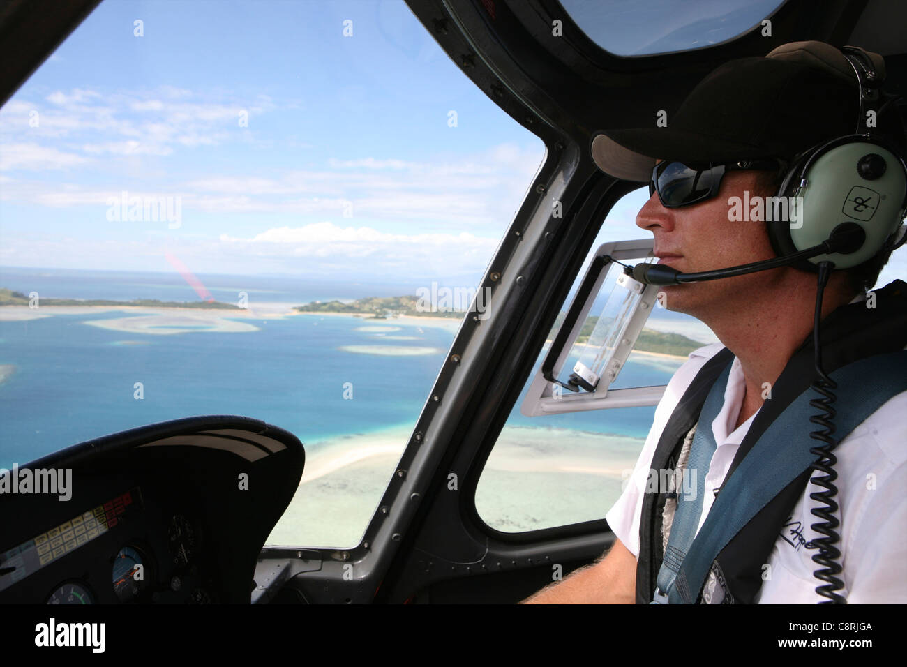 helicopter at fiji Stock Photo - Alamy