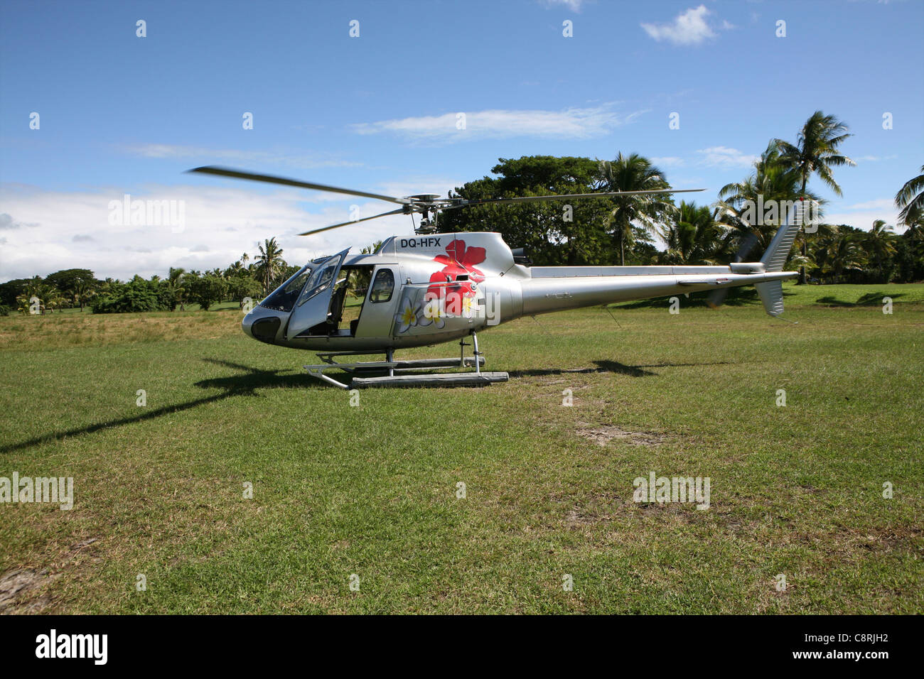 helicopter at fiji Stock Photo - Alamy