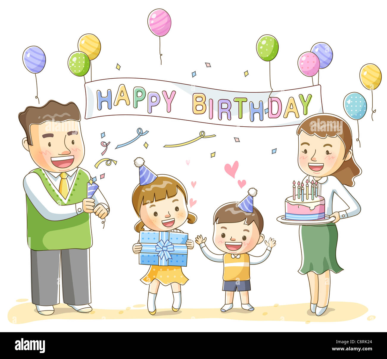 Father daughter enjoying family Cut Out Stock Images & Pictures - Alamy