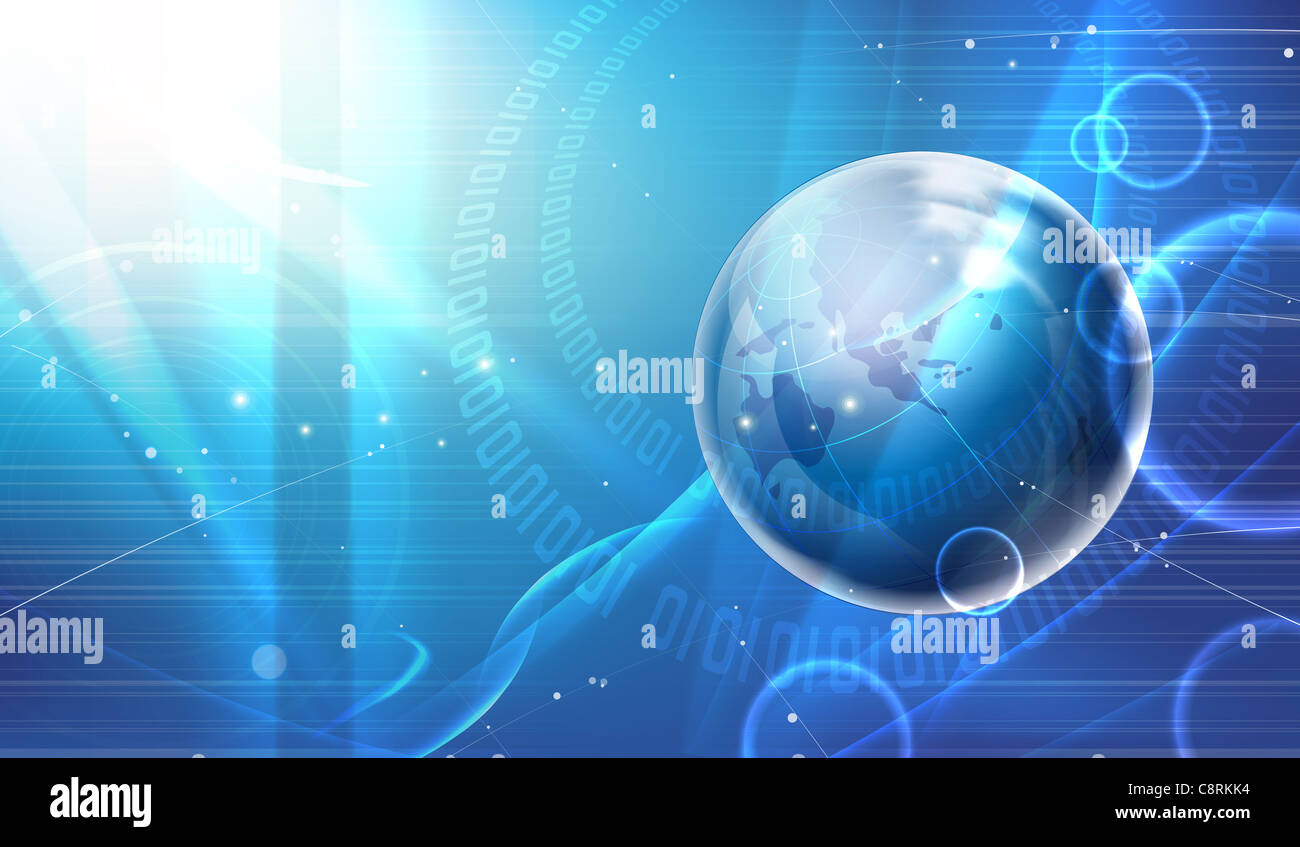 Illustration of global communication Stock Photo - Alamy