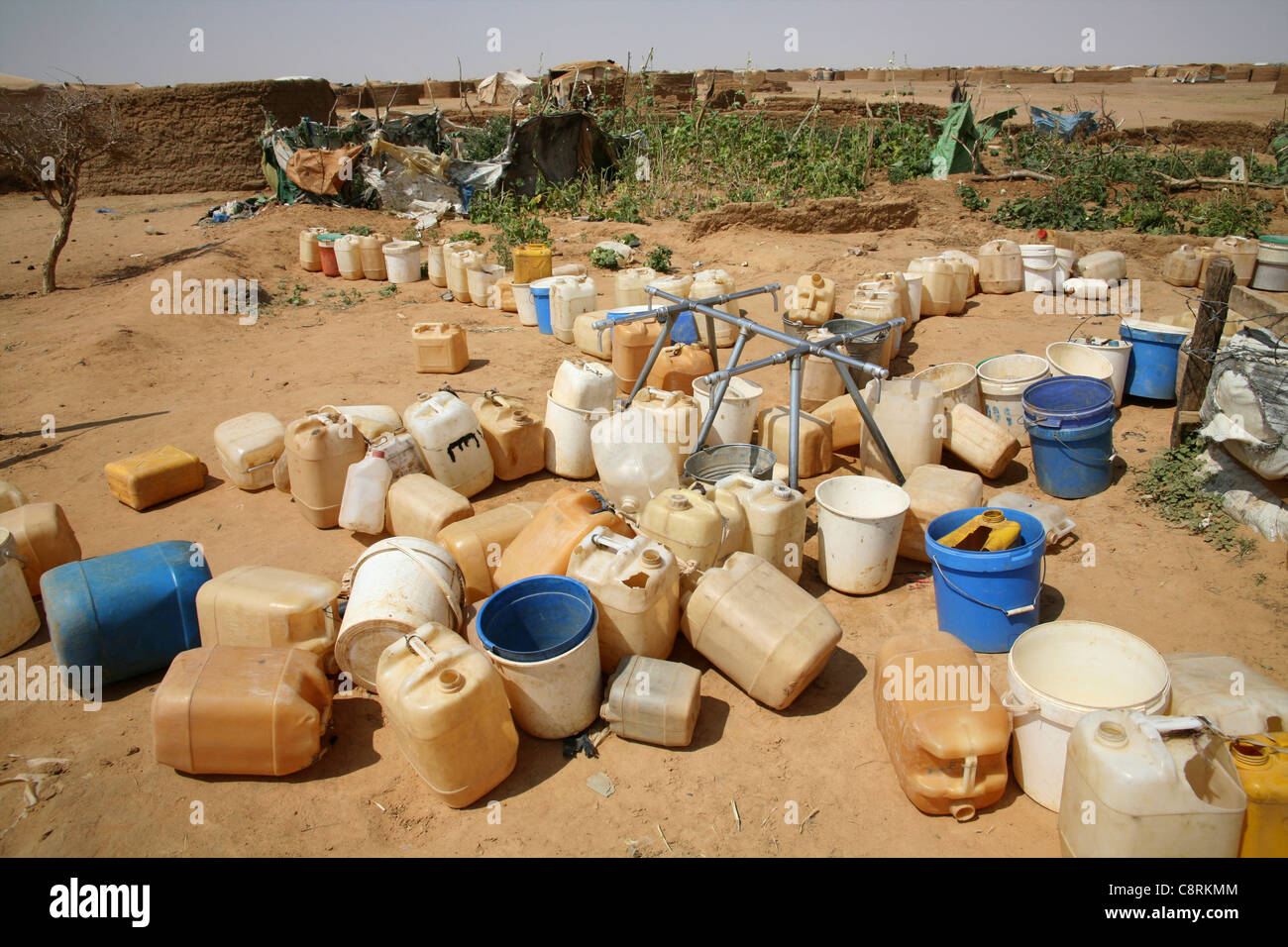 water well in a sudanese refugeecamp in Chad Stock Photo - Alamy