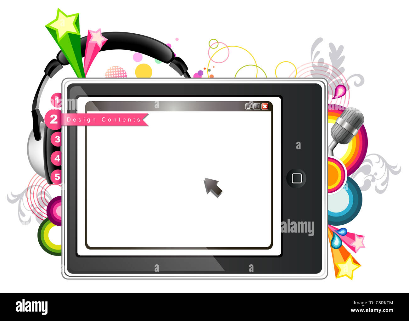 Circle frame screen Cut Out Stock Images & Pictures - Alamy