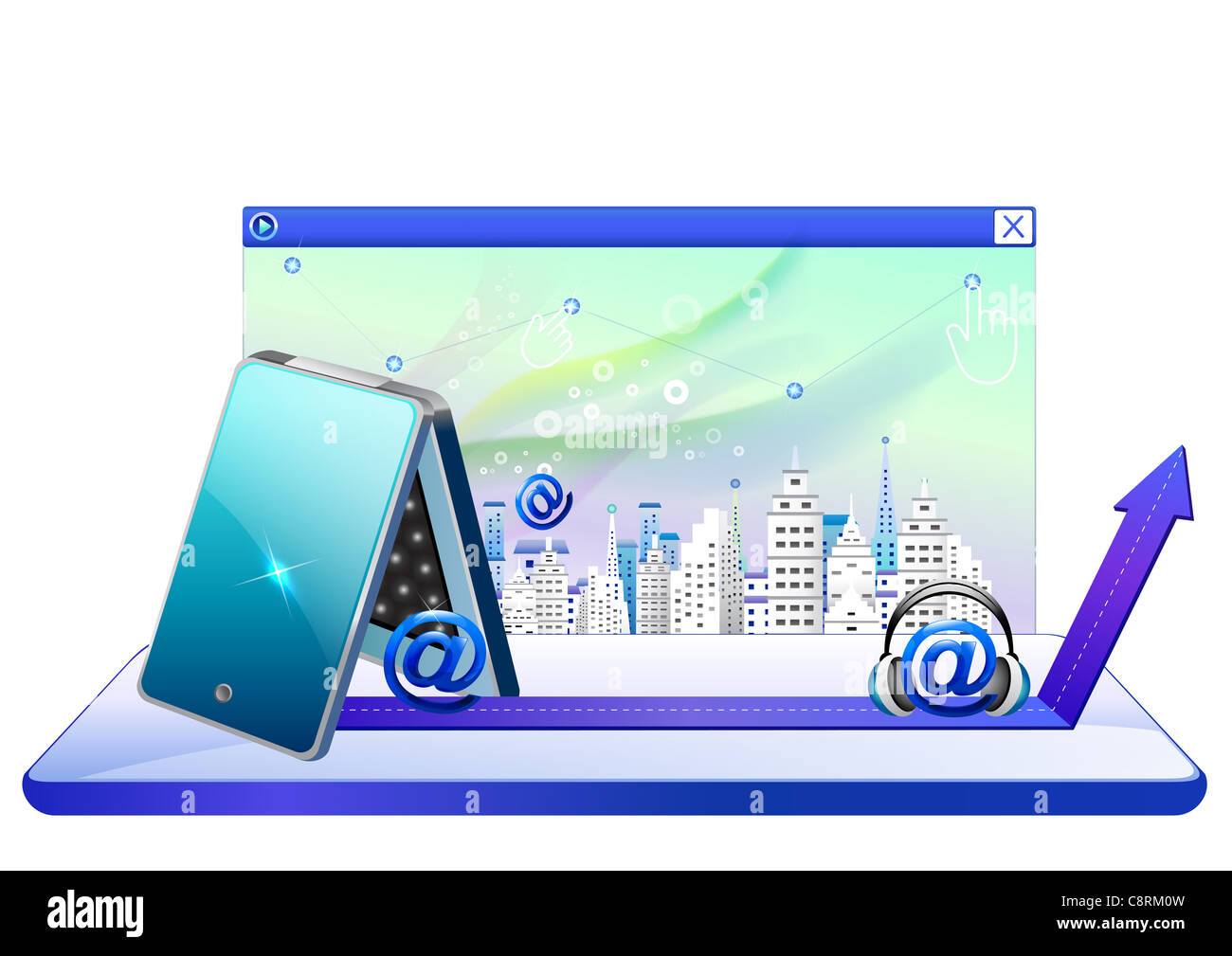 Phone arrow hi-res stock photography and images - Alamy