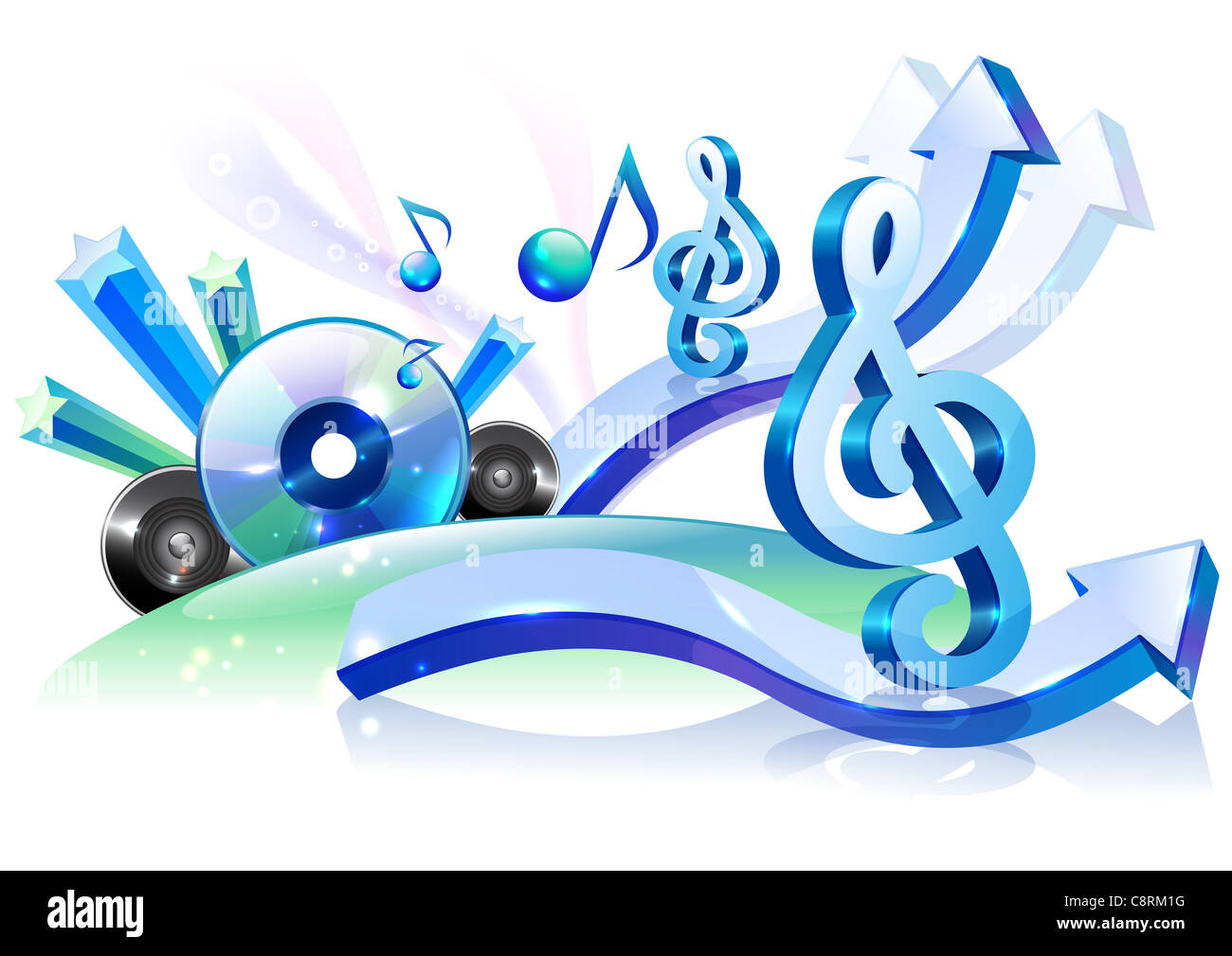 Illustration of music concept Stock Photo - Alamy