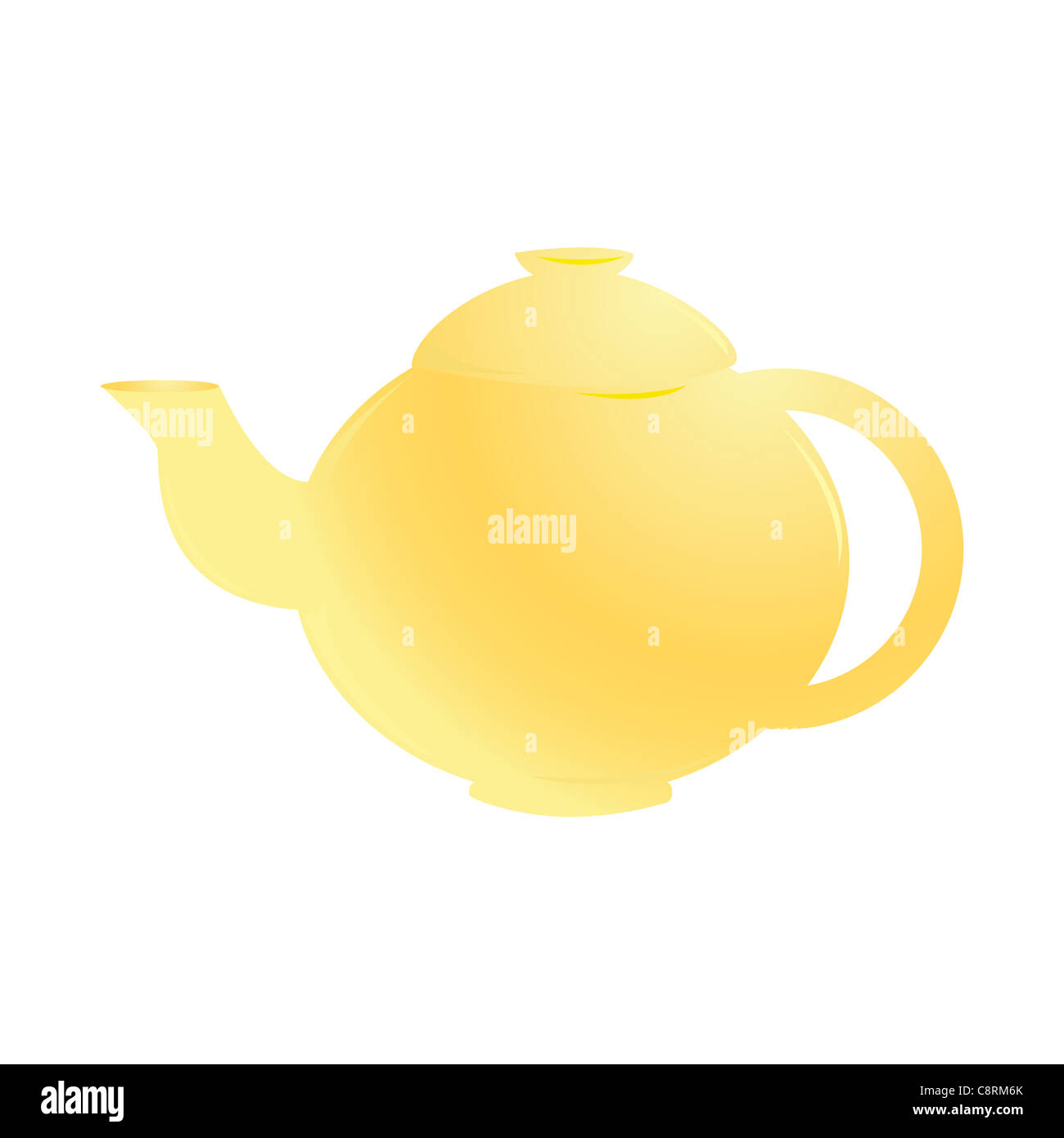 Teapot with yellow coloring Stock Photo - Alamy