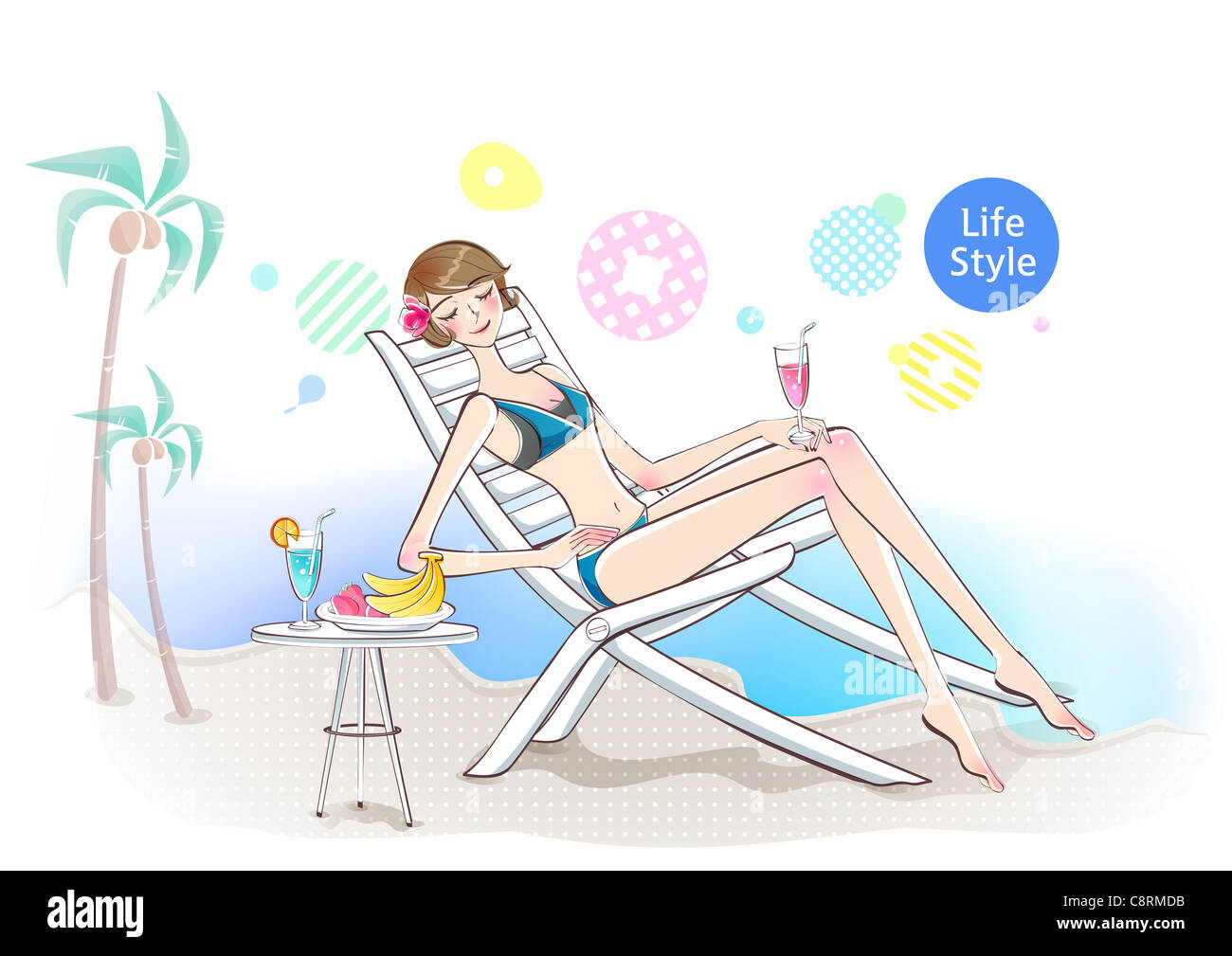 Activities on the beach Cut Out Stock Images & Pictures - Alamy