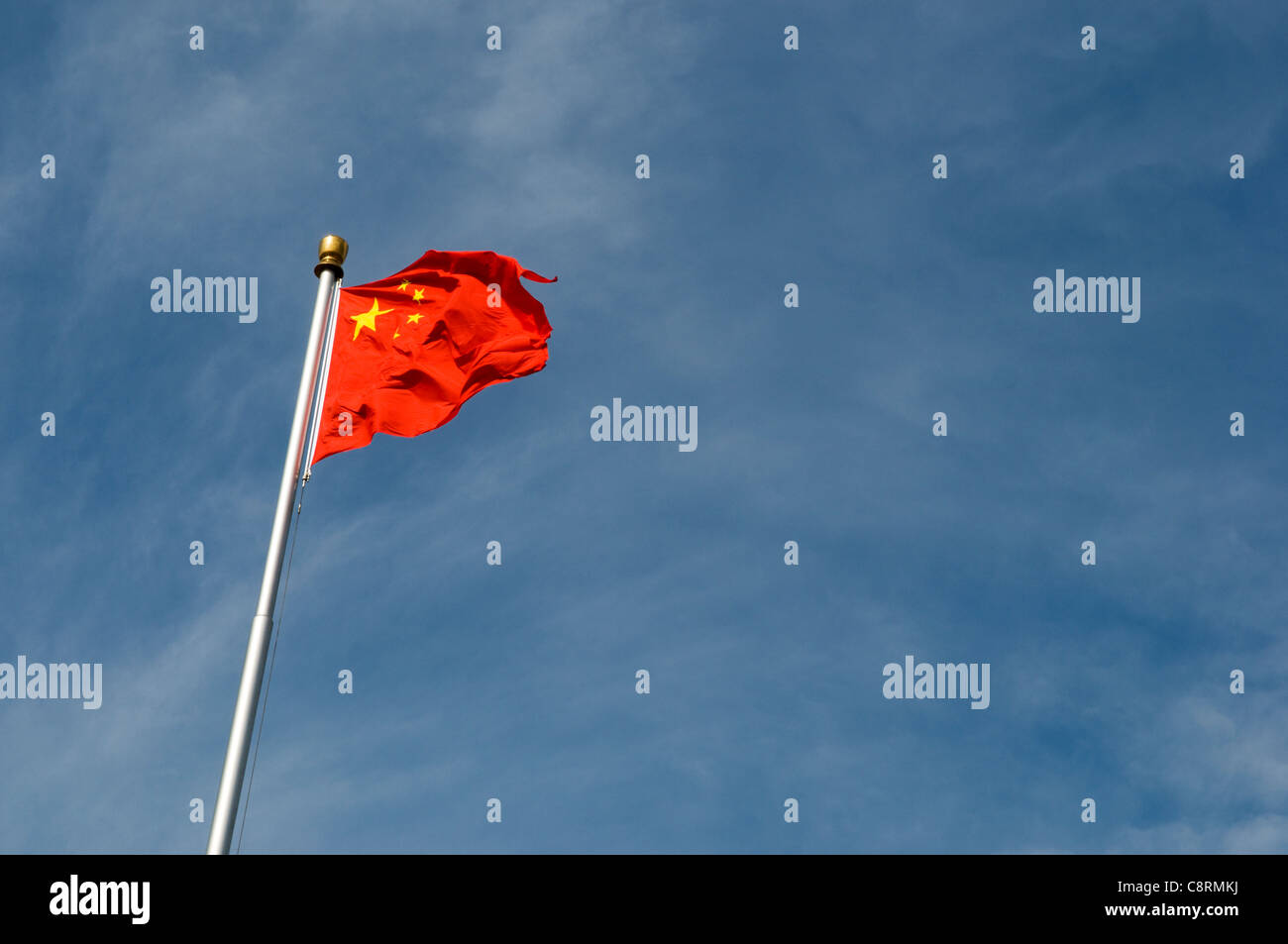 People's Republic of China flag in Tiananmen Square Beijing China Stock ...