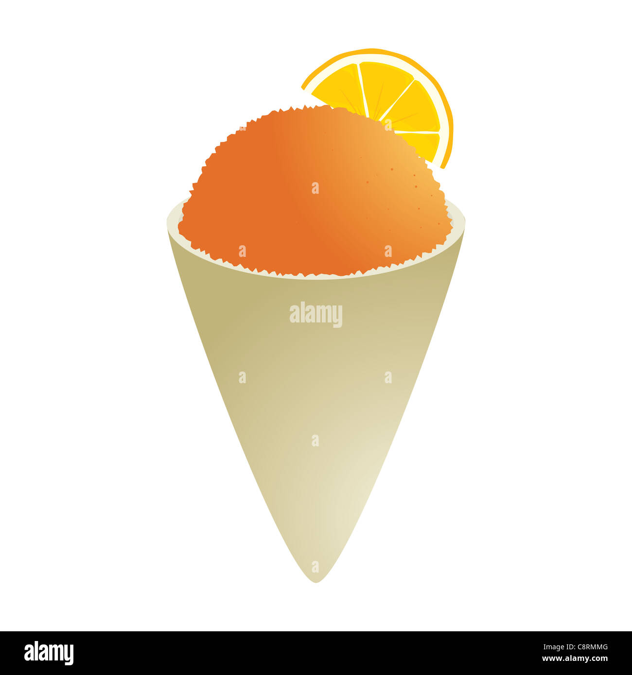 Orange ice snowcone Stock Photo - Alamy