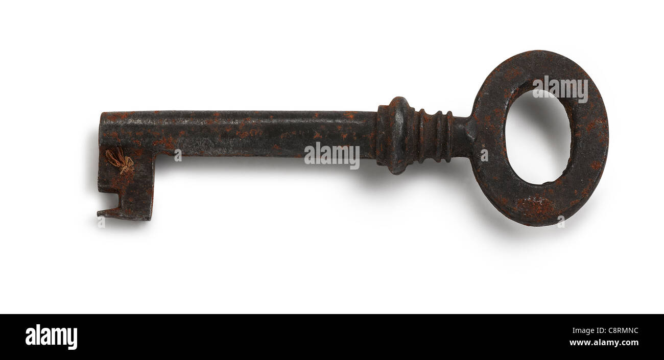Old rusty key (clipping path Stock Photo - Alamy