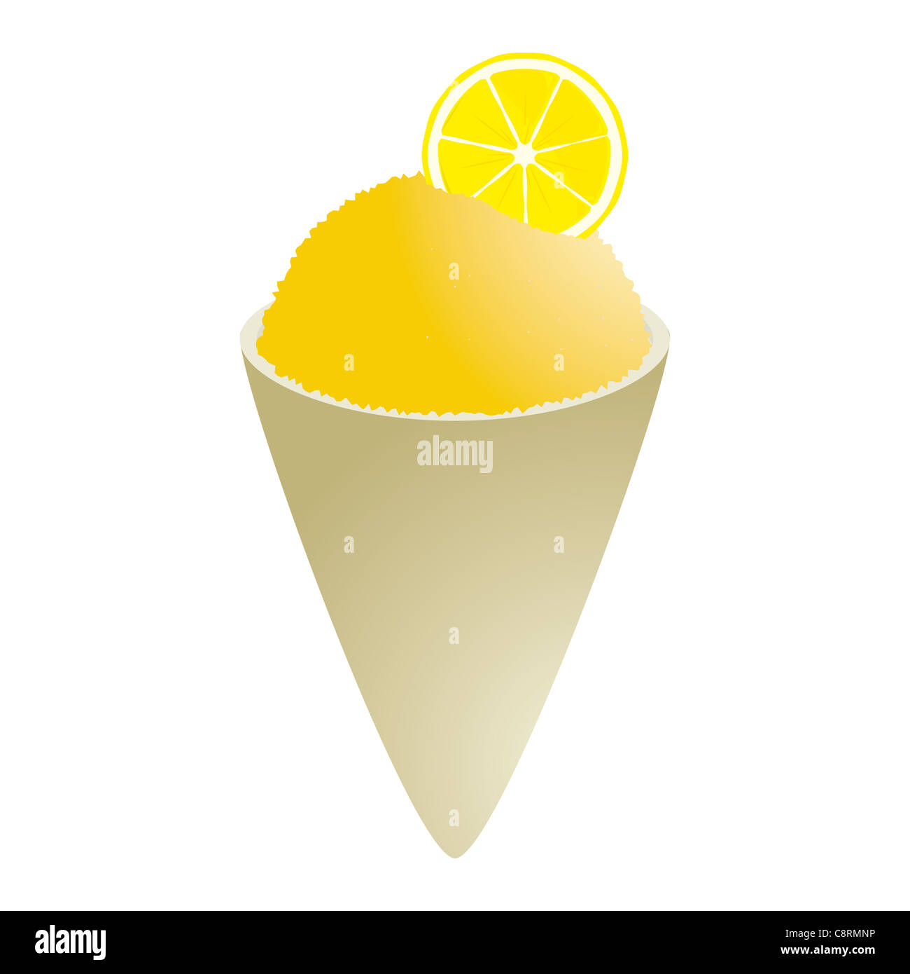 Lemon ice snowcone Stock Photo - Alamy