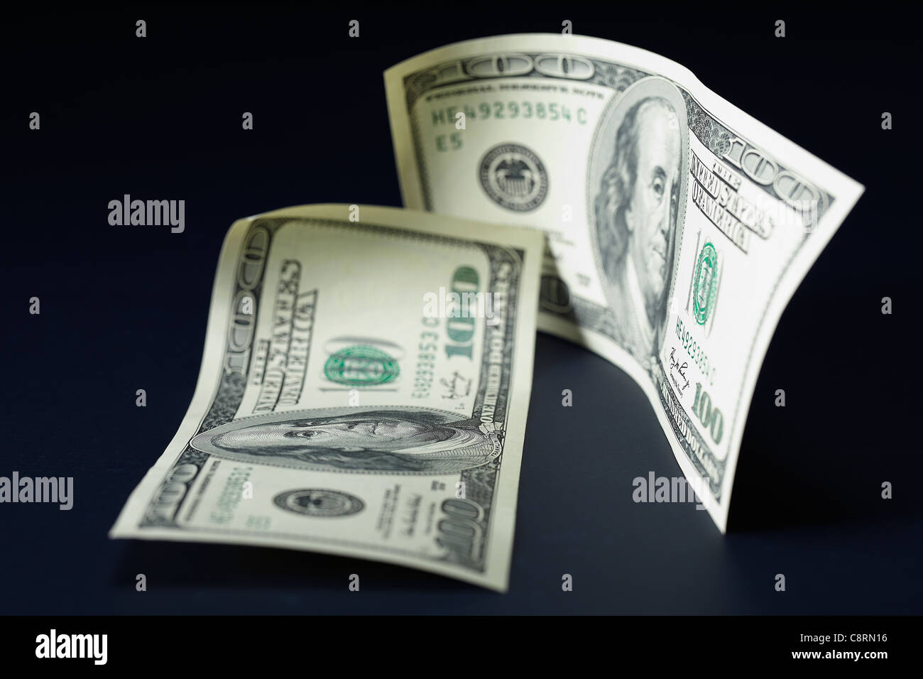 Close-up of two American currency note Stock Photo - Alamy
