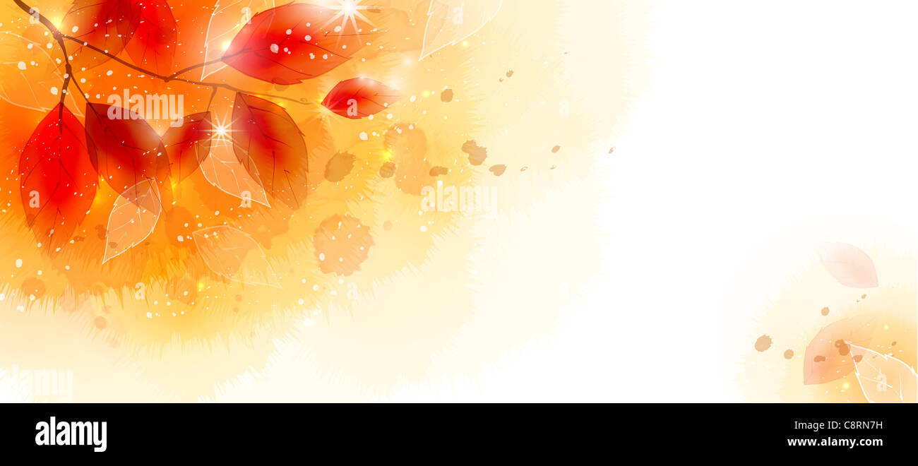 Illustration of abstract red leaves Stock Photo - Alamy