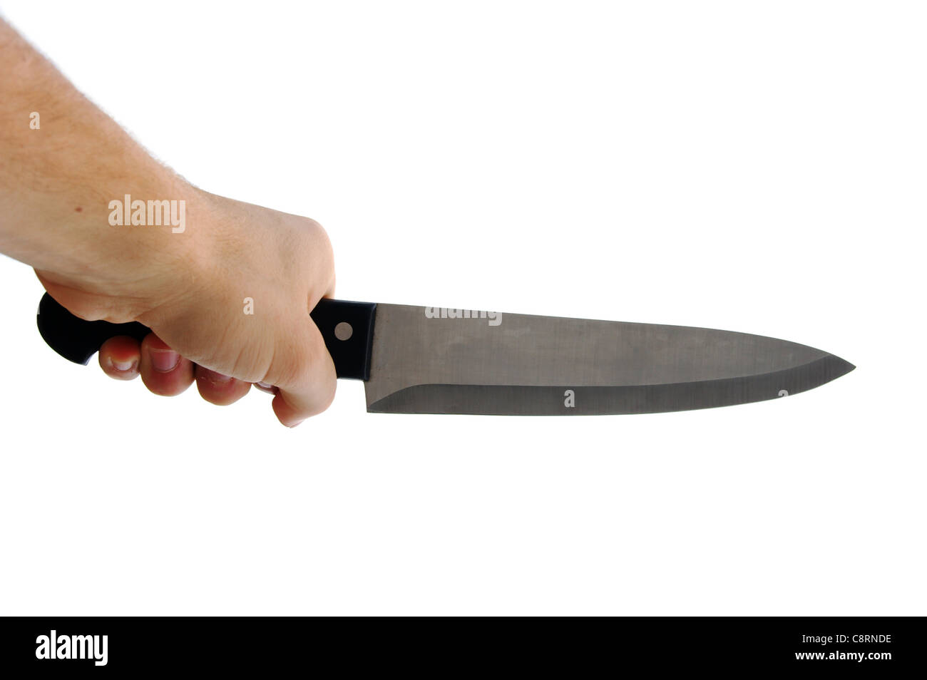 Hand holding large kitchen knife hi-res stock photography and images ...