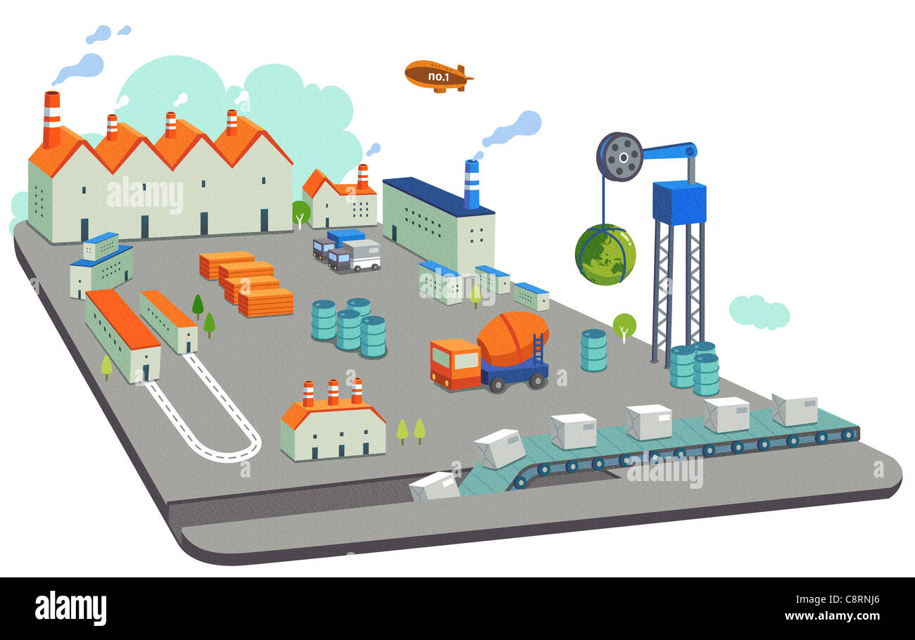 Truck delivery factory Cut Out Stock Images & Pictures - Alamy