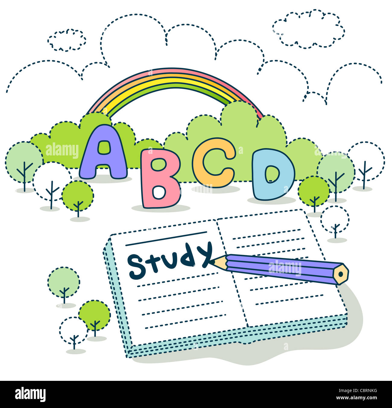 Writing in the school book Stock Photo - Alamy