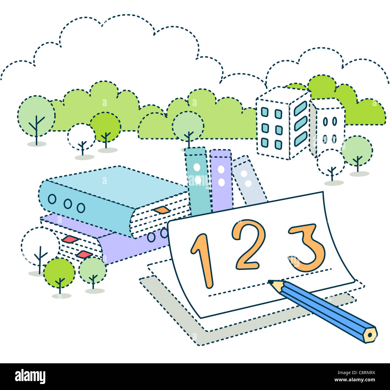 Writing numbers on paper Stock Photo - Alamy