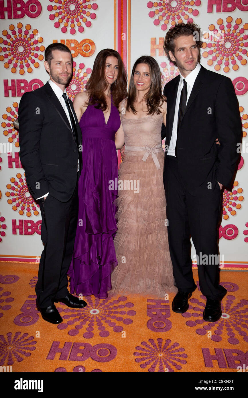 Amanda Peet David Benioff Guest At Arrivals For Hbo Post Emmy Awards