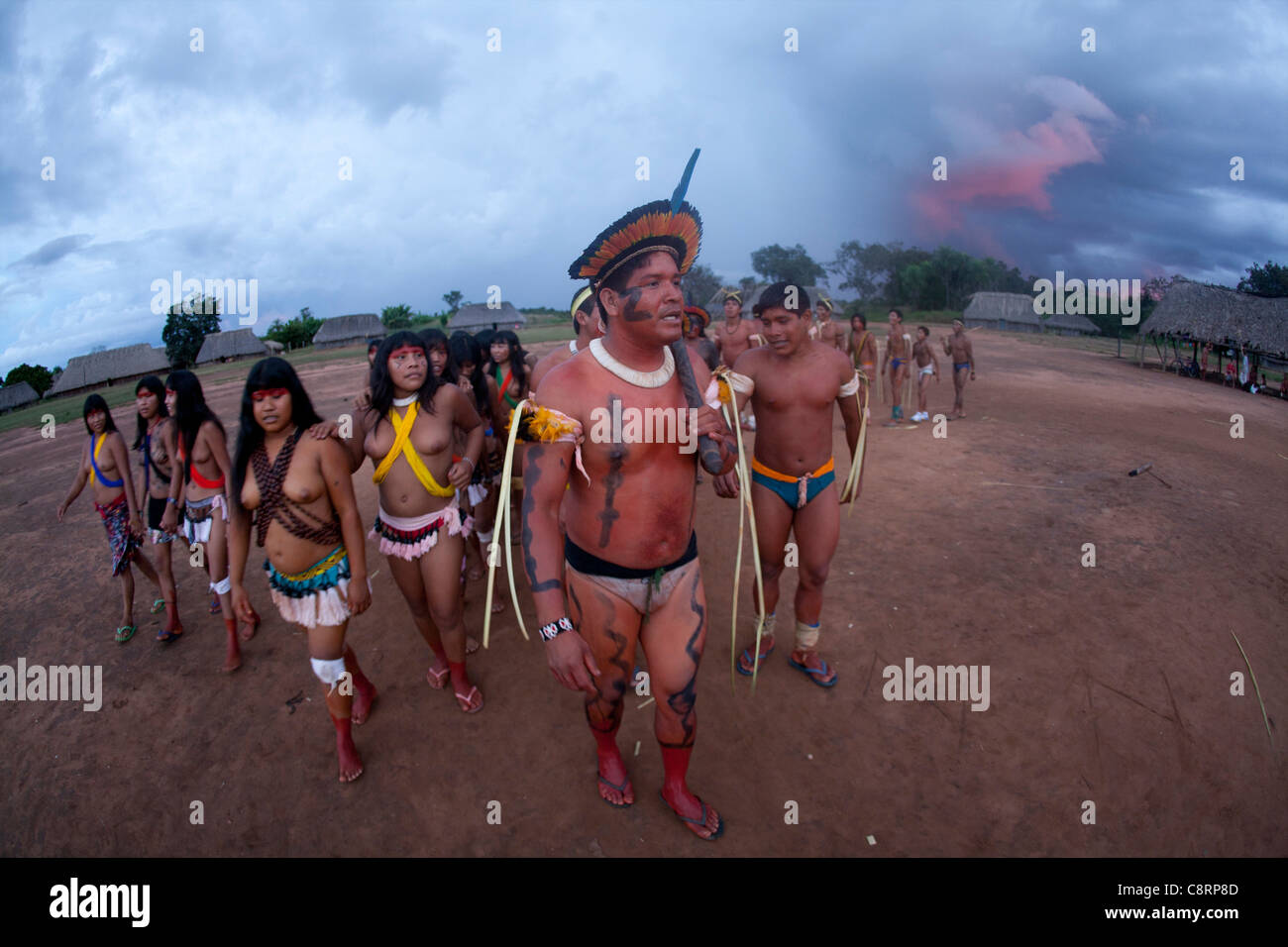 Traditional dance xingu indians in hi-res stock photography and images - Alamy