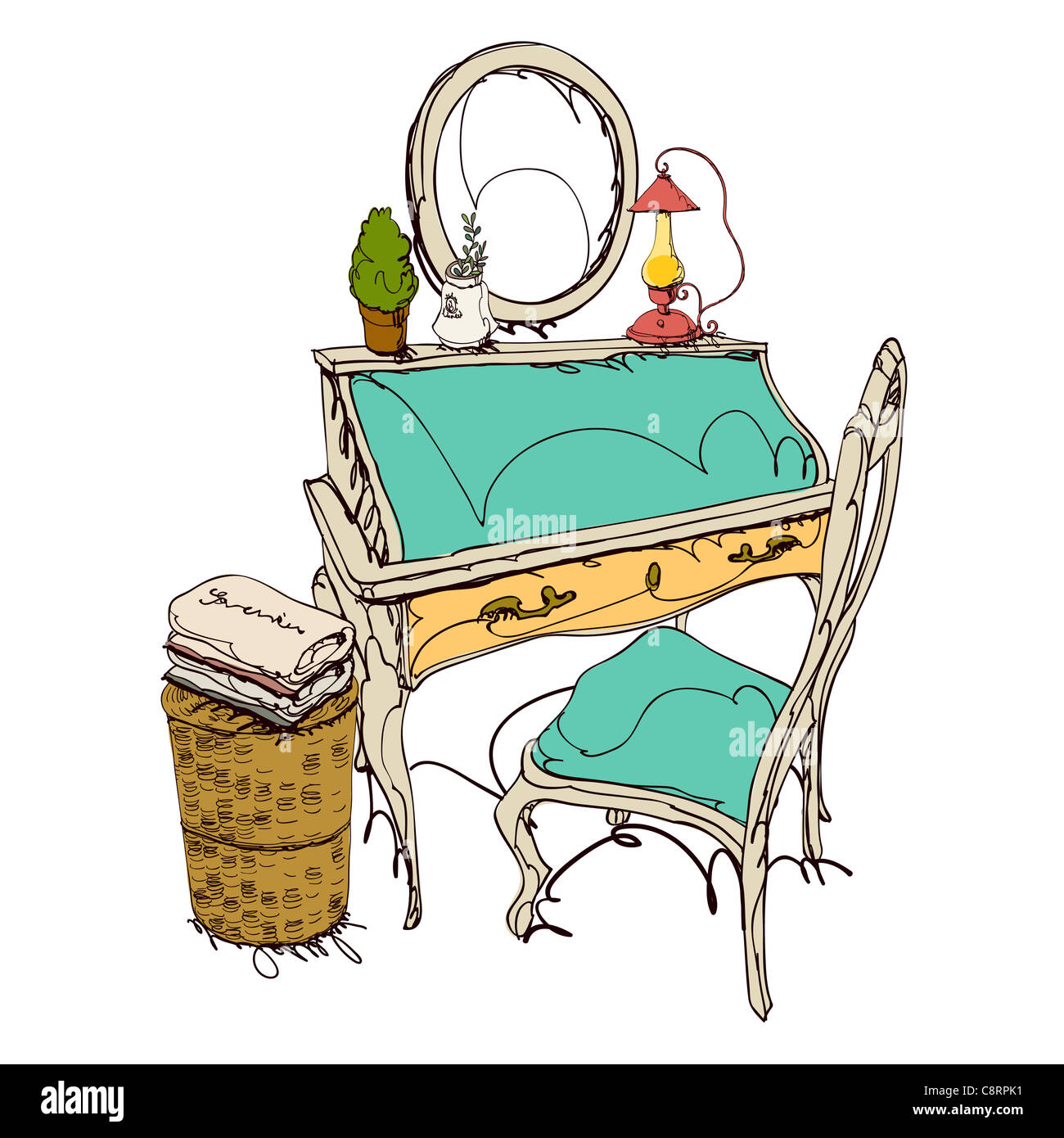 Dressing table lamp Cut Out Stock Images & Pictures - Alamy