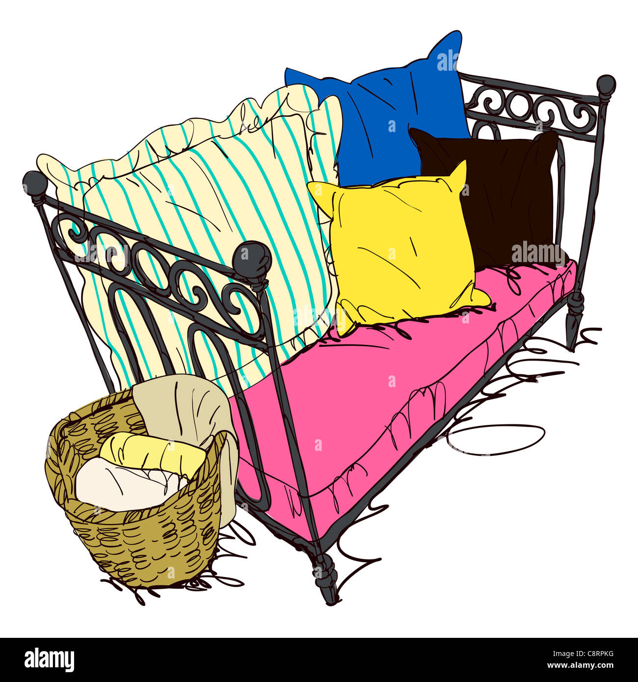 Vintage couch image Cut Out Stock Images & Pictures - Alamy