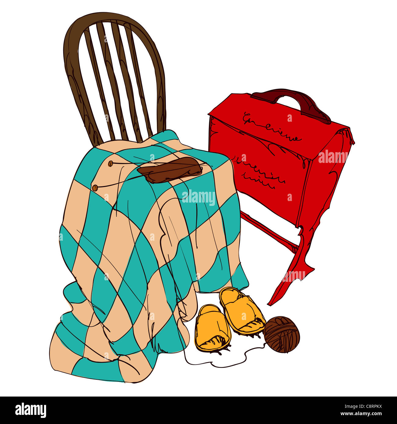 Ball Under The Chair Clipart