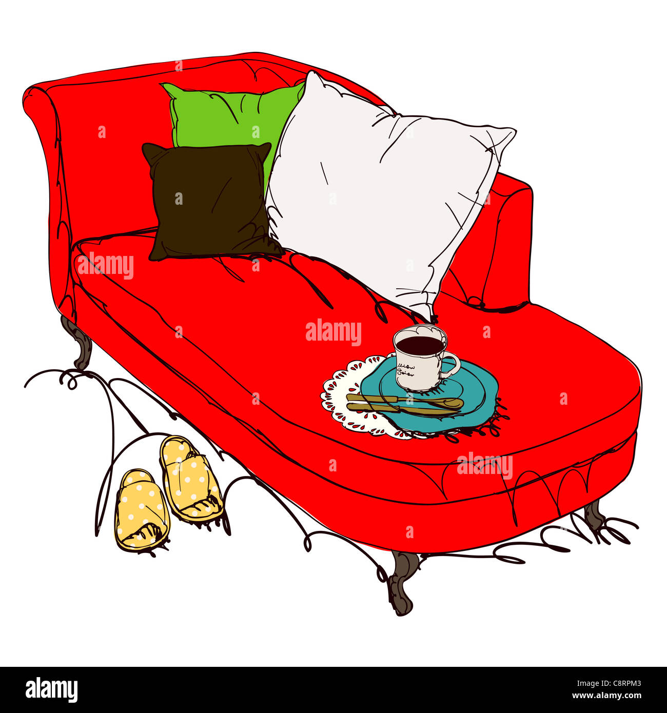 Vintage couch image Cut Out Stock Images & Pictures - Alamy