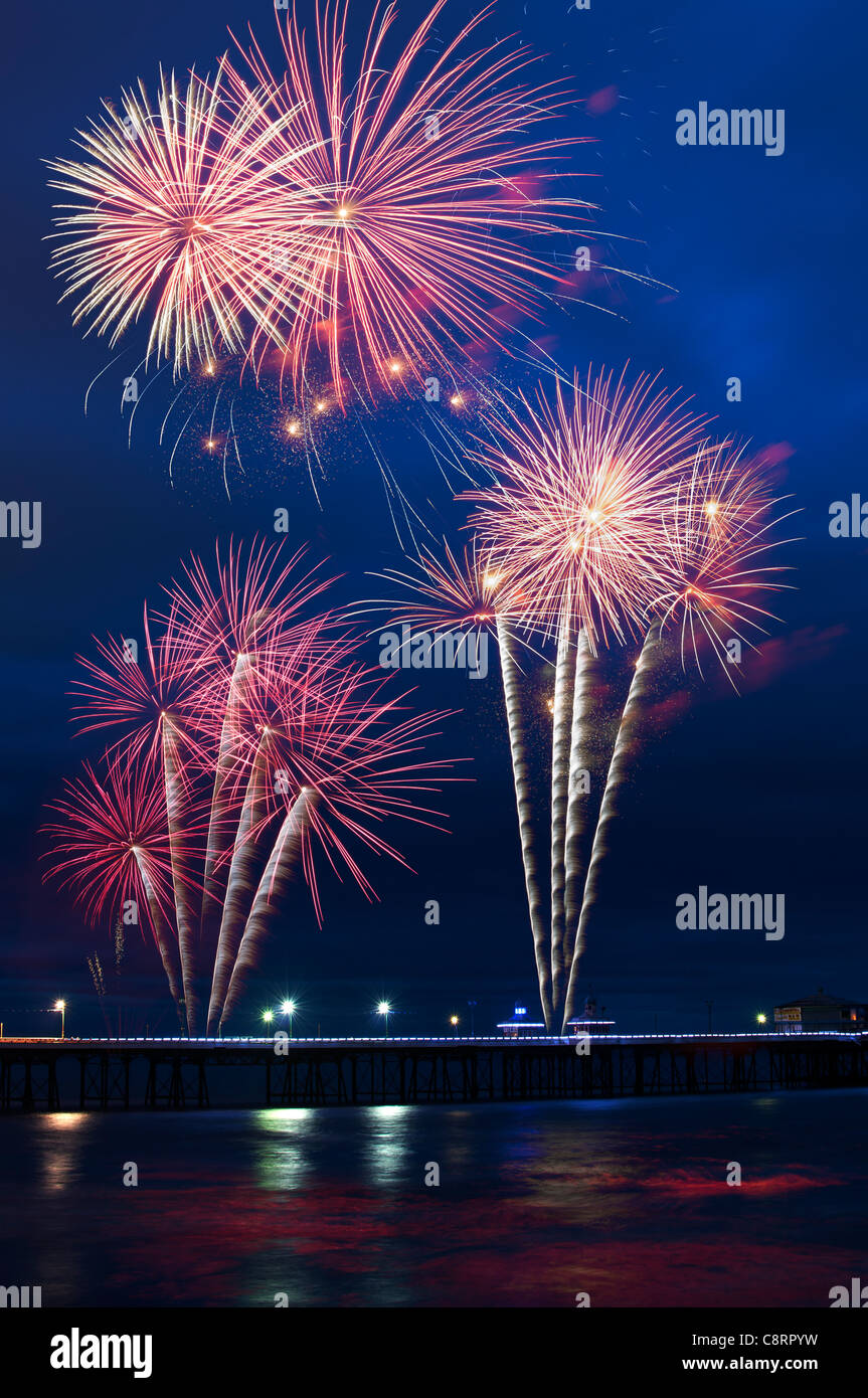 firework display pyro pyrotechnic blackpool lancashire england uk ...
