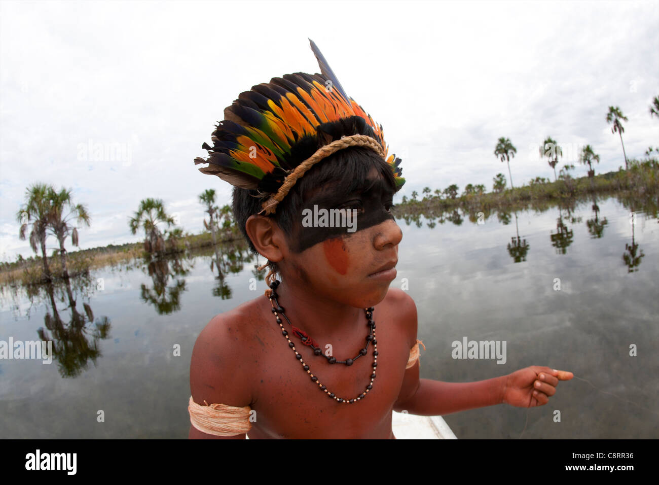 Xingu indians in the Amazone, Brazil Stock Photo - Alamy