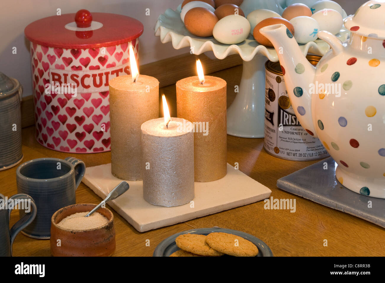 kitchen table scene Stock Photo - Alamy