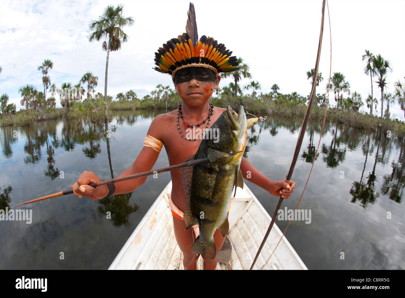 Xingu indians in the Amazone, Brazil Stock Photo - Alamy