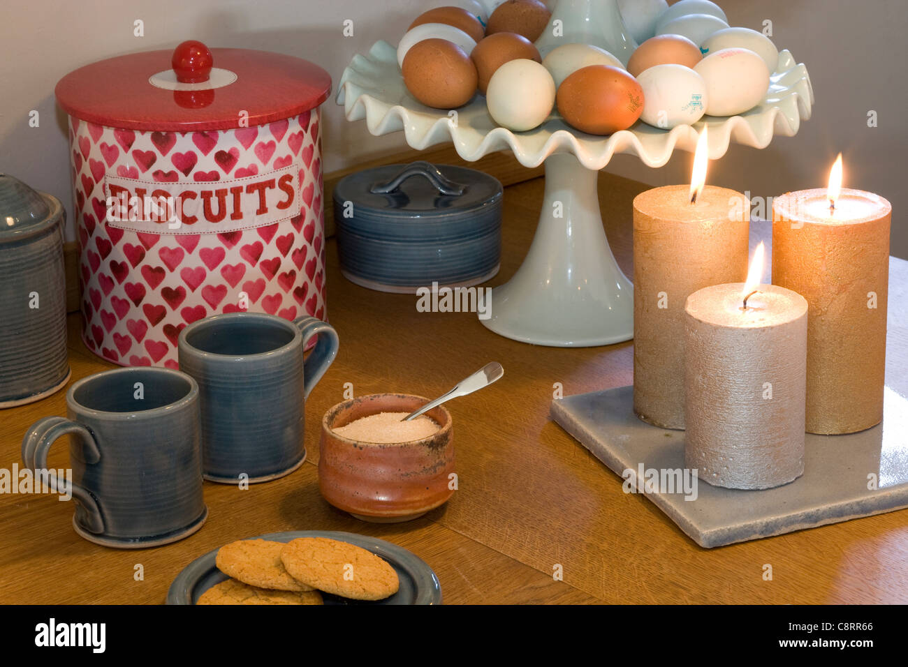 kitchen table scene Stock Photo - Alamy